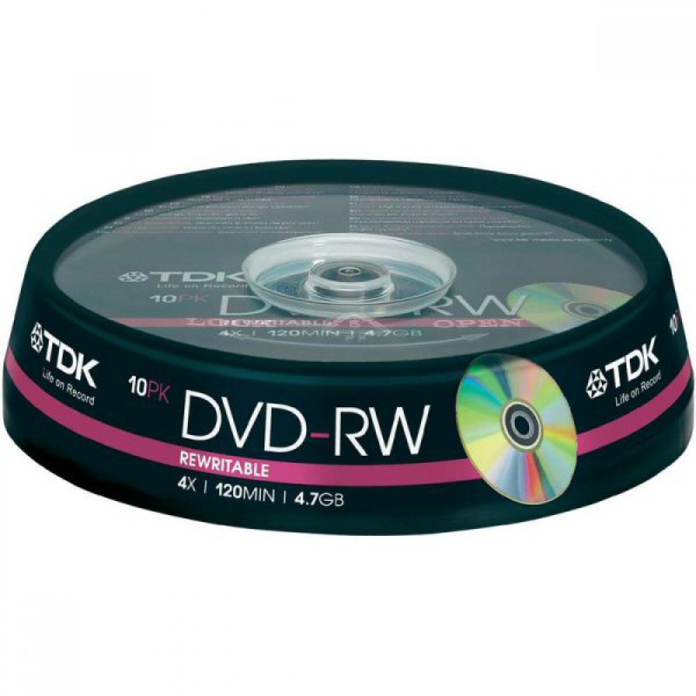 Köp TDK DVD-RW 4,7GB (2-4x) Cakebox 10-pack - Tele-Ha.se