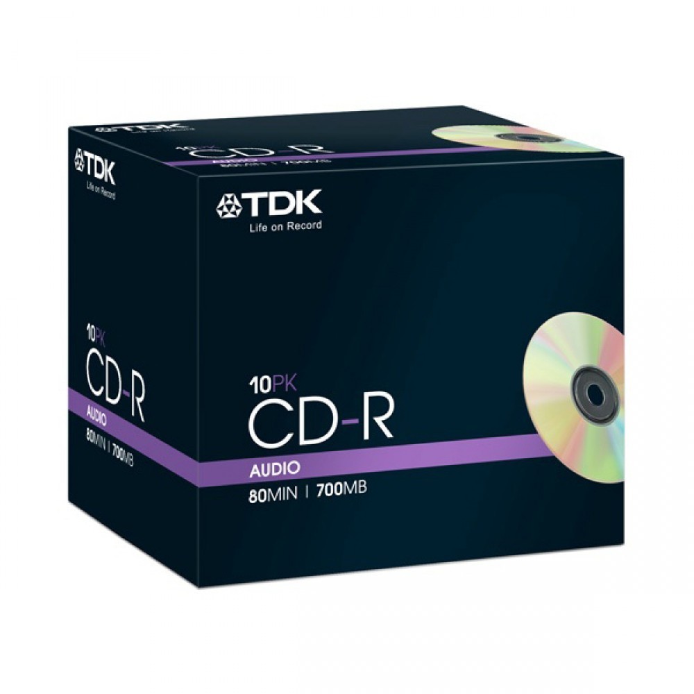 Köp TDK CD-R Audio 80min 700MB 10-pack - Tele-Ha.se